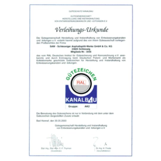 Zertifikate | SAW KG